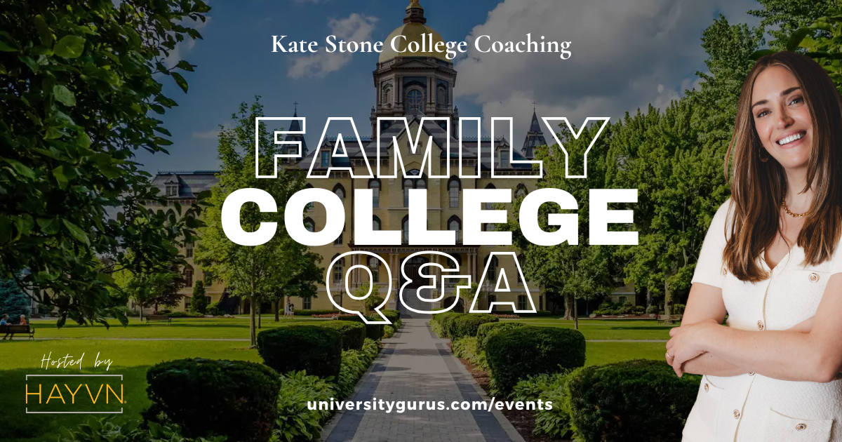 College Coaching Free Events with Kate Stone